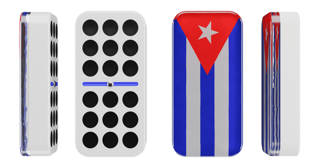 Cuban Flag Dominos | Vivid Flag Framed Dominos | TOMA Domino